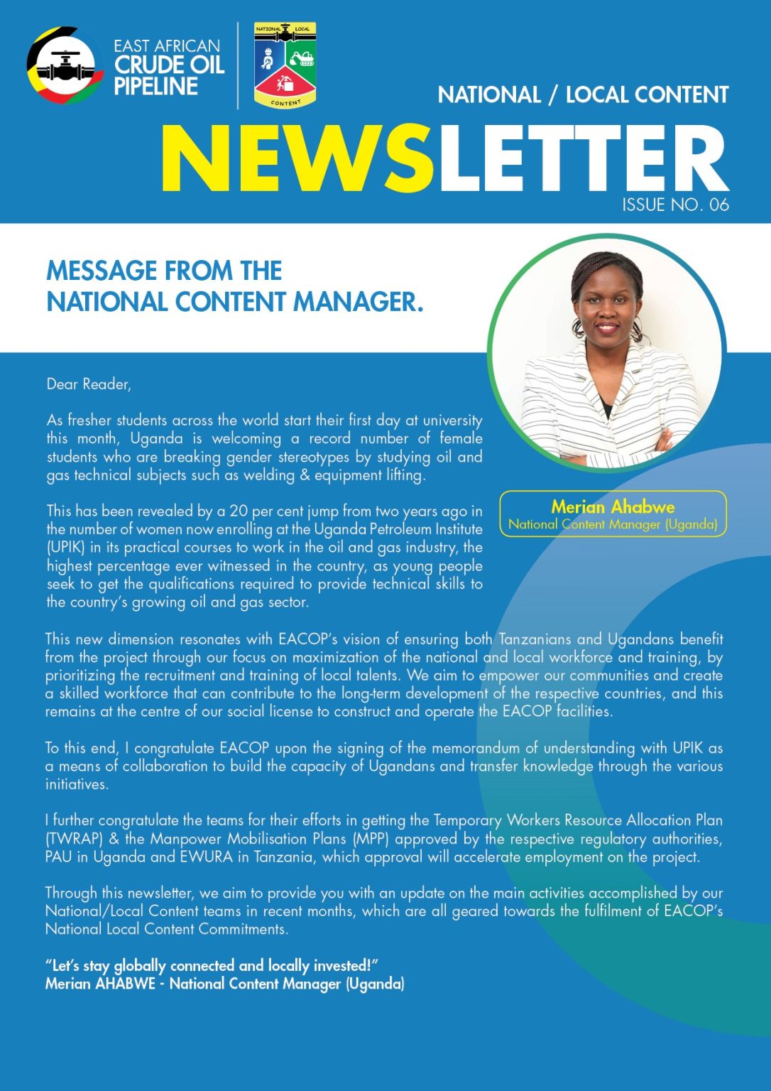 National & Local Content Newsletter – EACOP