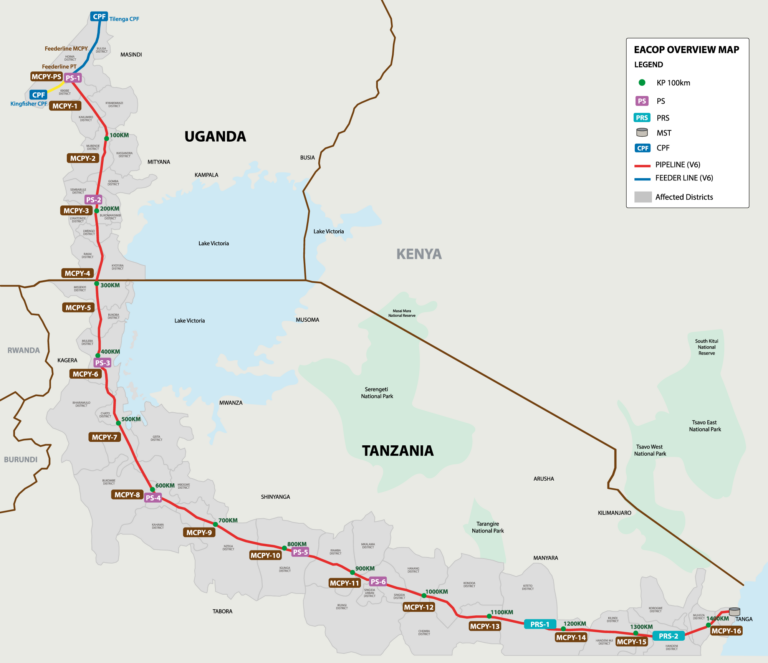 Route Description & Map – EACOP – East African Oil Pipeline